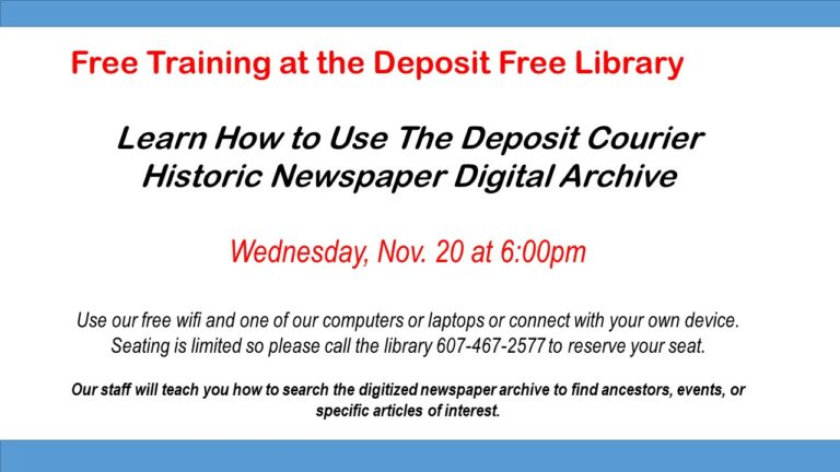 Deposit Free Library